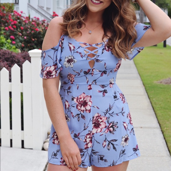 Other | Floral Romper | Poshmark